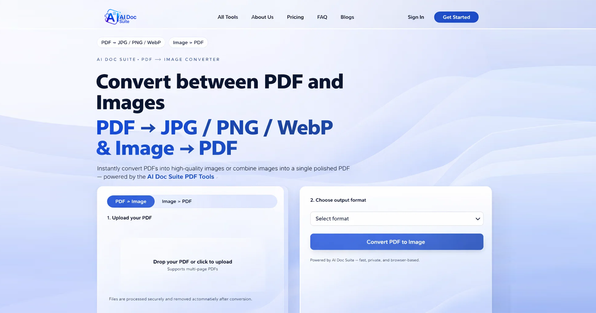 PDF to Image & Image to PDF Converter — Free & Instant
